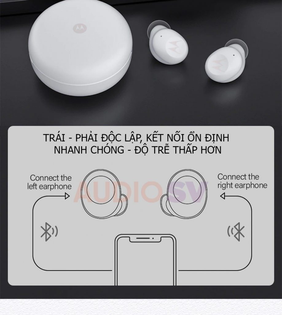 Tai Nghe Motorola Buds 250 Plus True Wireless Chính Hãng - SV STORE